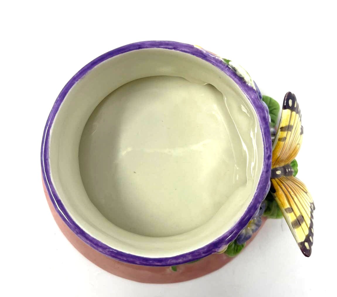 Fitz and Floyd Butterfly Pink Purple Trinket Box With Lid - Etsy