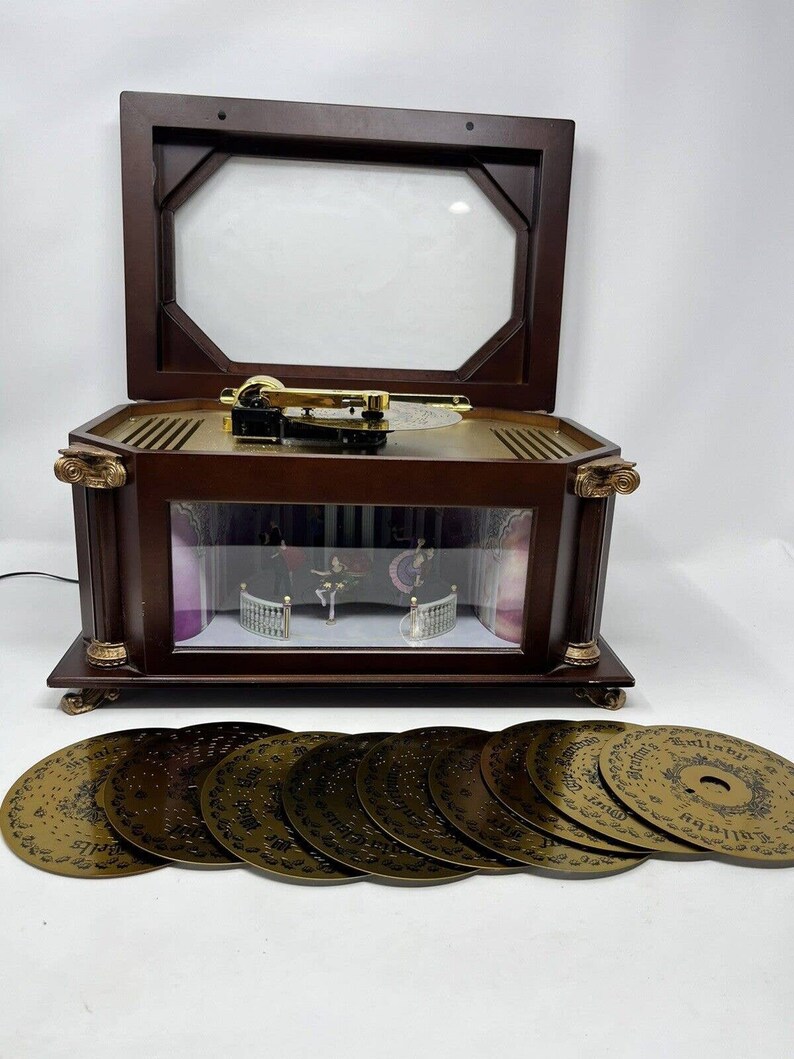 Mr Christmas Gold Label Animated Music Box 10 Metal Disc - Etsy