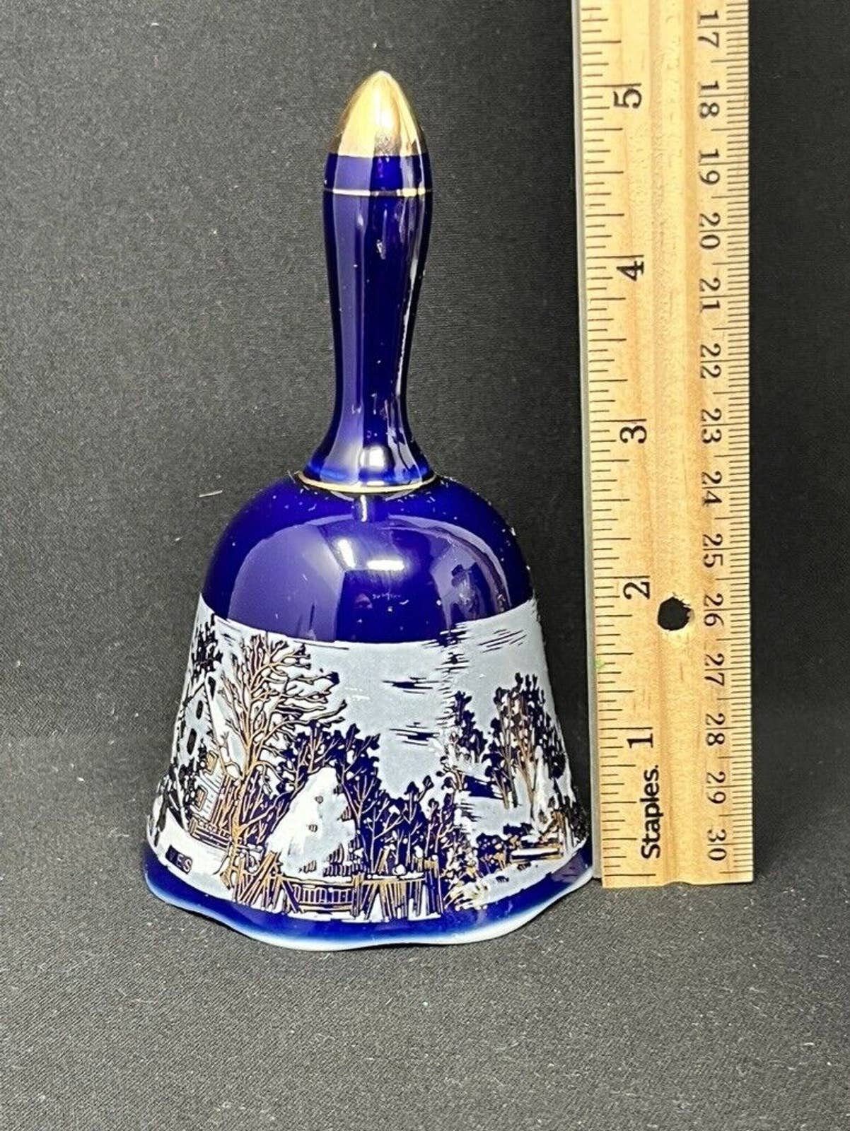 Currier & Ives the Homestead in Winter Decorative Collectible Blue Bell - Etsy