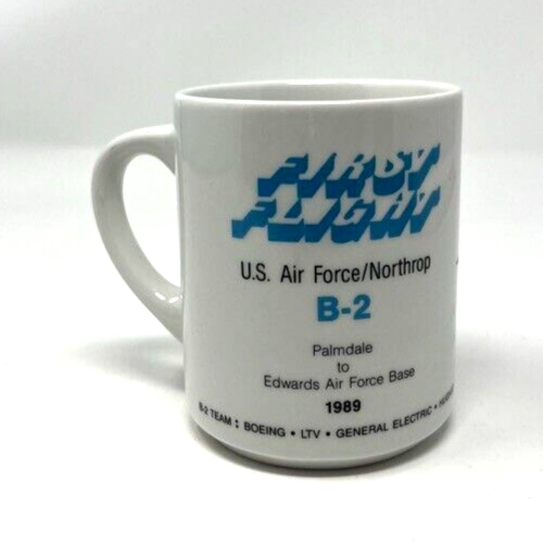 Vintage 1989 Commemorative First Flight B-2 Stealth Bomber Coffee Mug ...