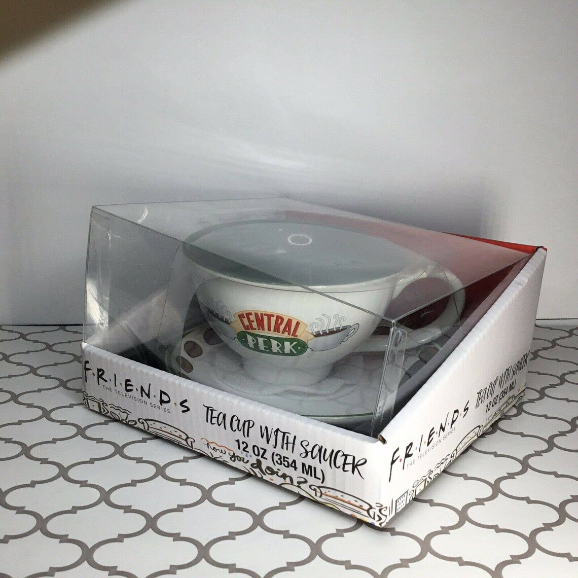Friends Central Perk Tea Cup With Saucer White 12 Oz Mug | Etsy