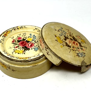 1940-55 Paper Mache Set of 8 Coasters & Box Made in Japan Hand Painted ...