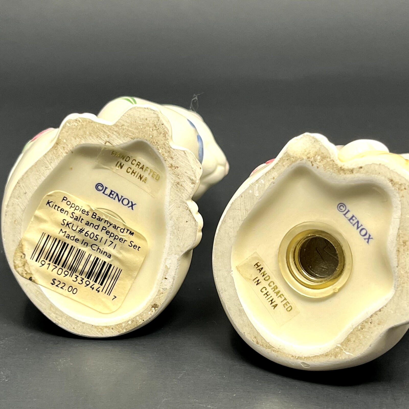 Lenox Poppies on Blue Cat Kitten Salt and Pepper Shaker Set - Etsy