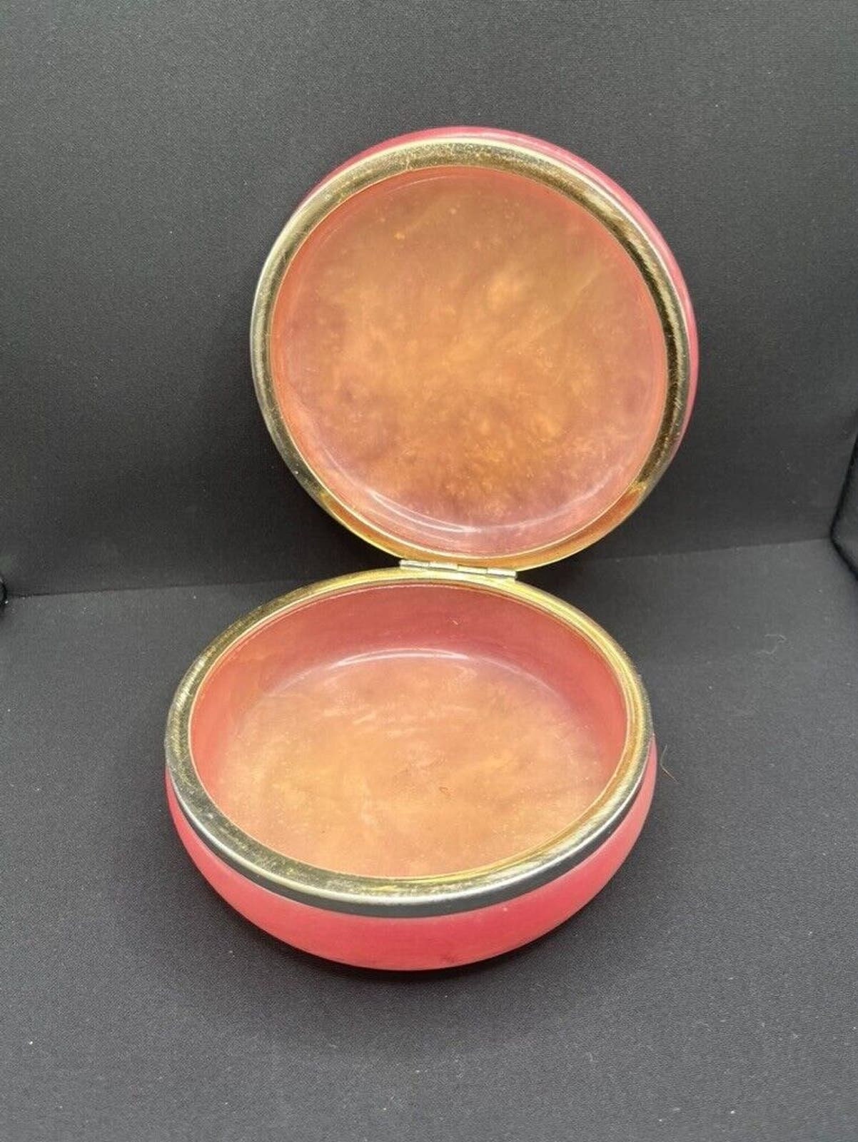 Vintage Genuine Alabaster Hand Painted in Italy Hinged Trinket Box ...