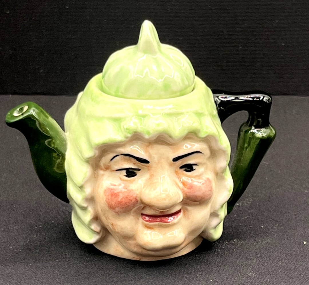 Vintage Dickens Artone Character Face Miniature Teapot Toby Style Hand ...