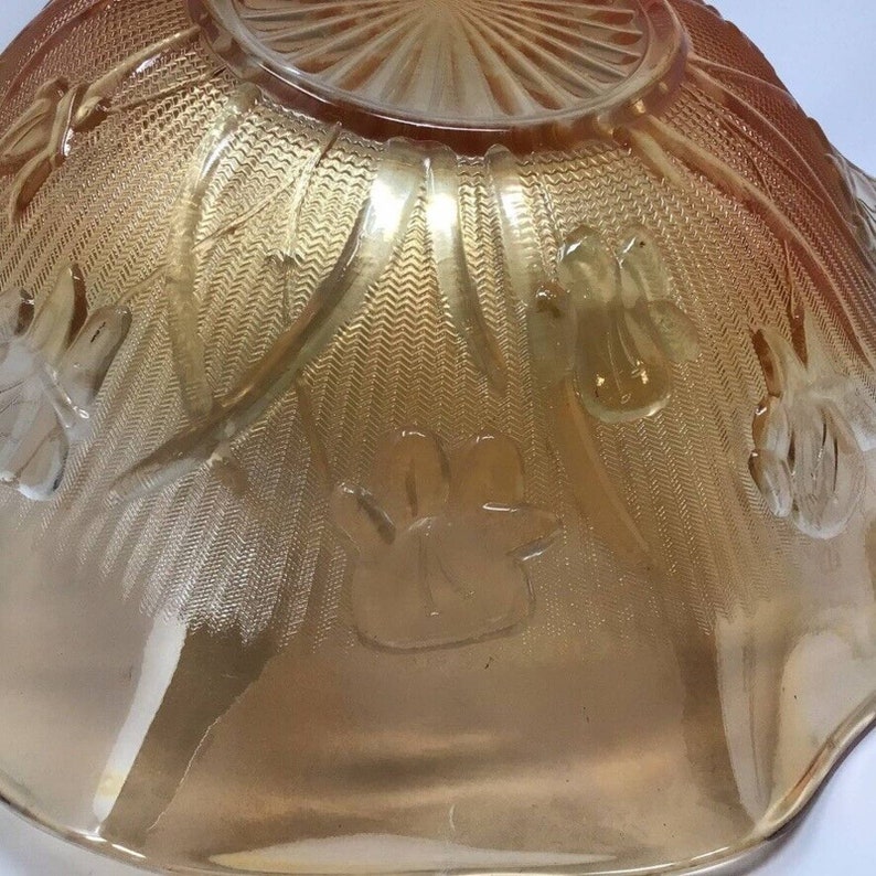 Jeannette Glass Iris and Herringbone 11 1/2 Diameter - Etsy