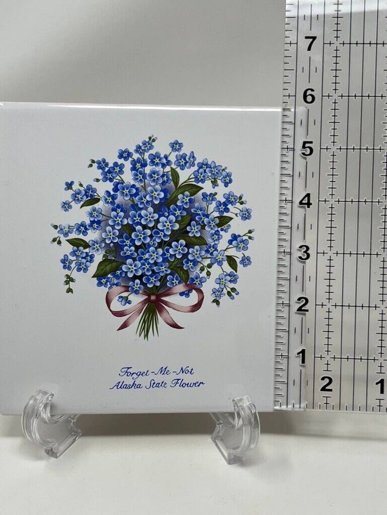 Alaska State Flower Forget-me-not Ceramictile Trivet 5 3/4 - Etsy
