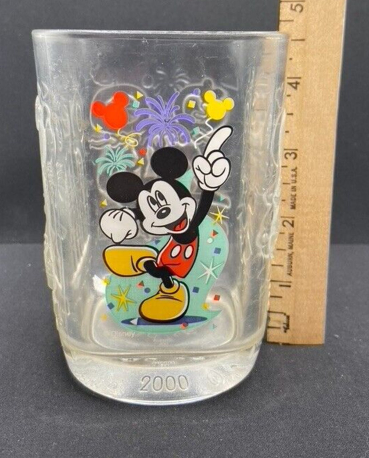 Mickey Mouse Walt Disney World Magic Kingdom 2000 Square Glass - Etsy
