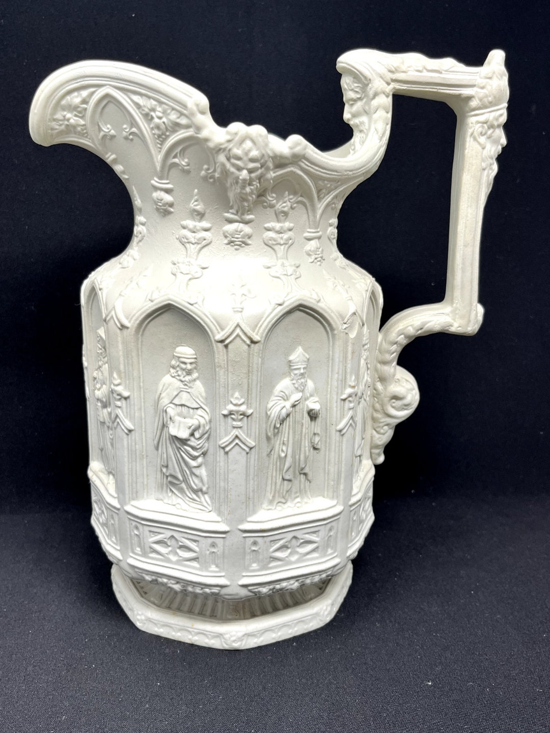 Large Antique 1842 Charles Meigh Soft Paste Pottery Religious Figure ...