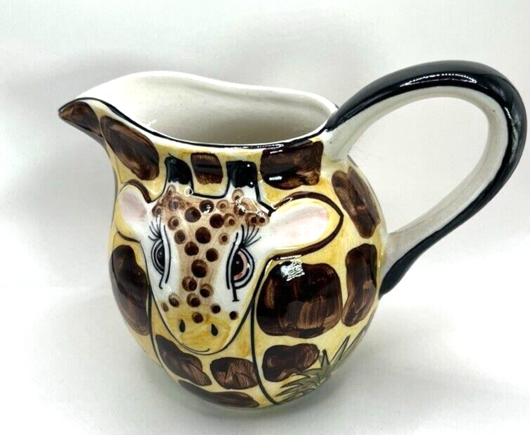 Mini Pitcher / Creamer Hand Painted Giraffe Design Clay Motif 4 - Etsy