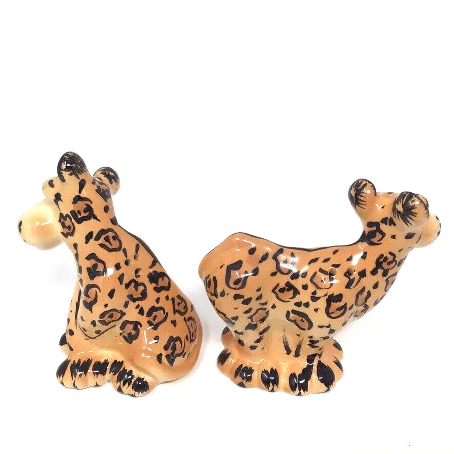 Lynda Corneille Collectibles Leopards Salt and Pepper Shakers Signed - Etsy