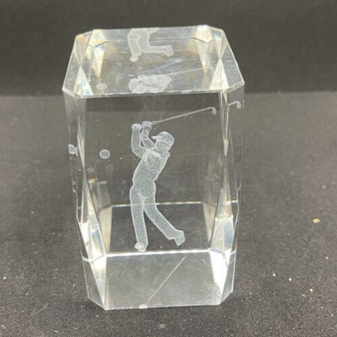 Golf Hologram 3D Etched Paperweight - Etsy