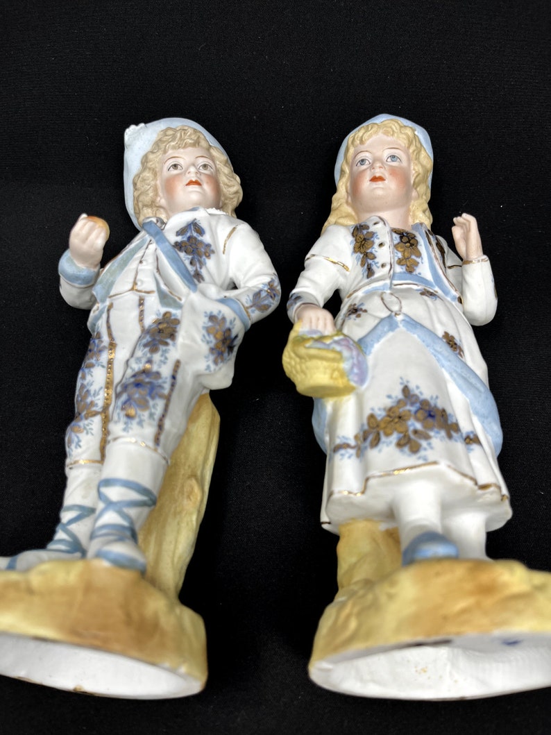 Antique Gebruder Heubach Germany Bisque Porcelain Boy and Girl ...
