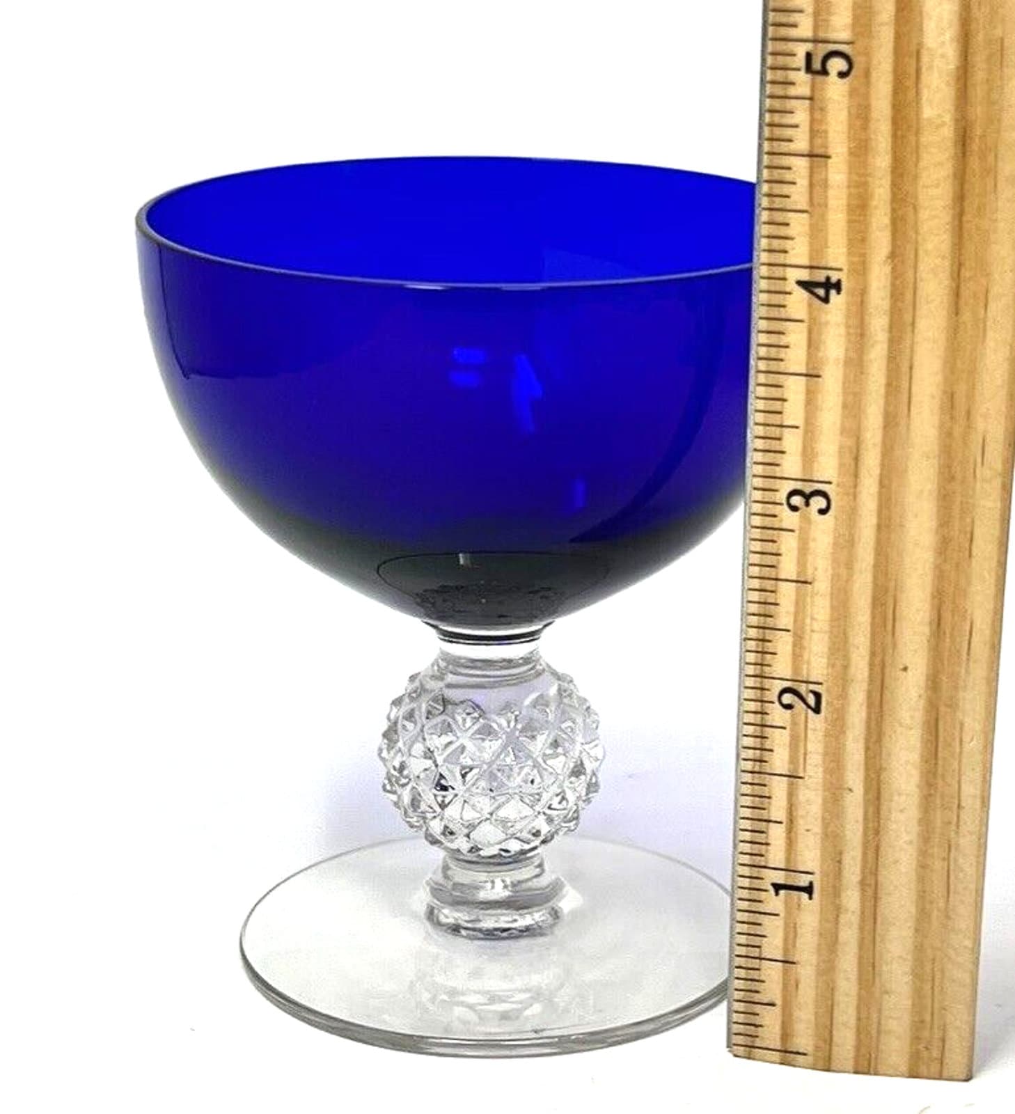 Morgantown Glass Co. Ritz Blue Golfball Claret Wine 4" - Etsy