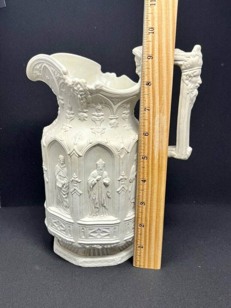 Large Antique 1842 Charles Meigh Soft Paste Pottery Religious Figure ...