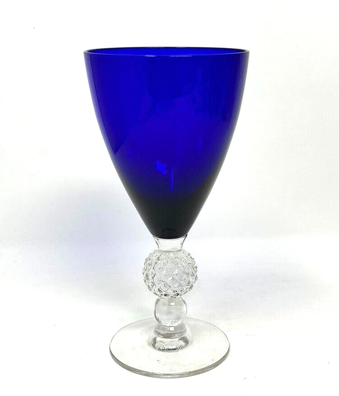 Morgantown Glass Co. Ritz Blue Golfball Claret Wine 6.25" - Etsy