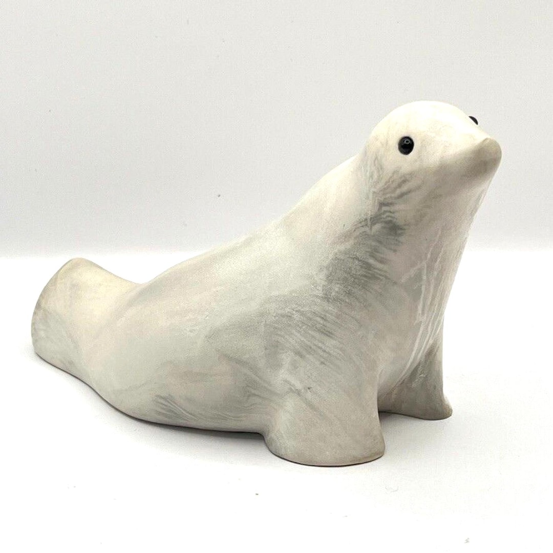 Pearlite Marblecraft Seal Sculpture Figurine Canada a Wolf Original - Etsy