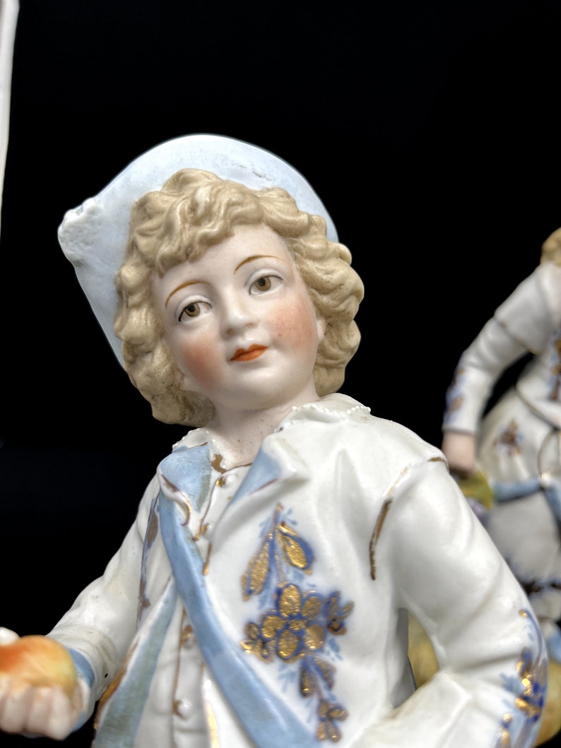Antique Gebruder Heubach Germany Bisque Porcelain Boy and Girl ...
