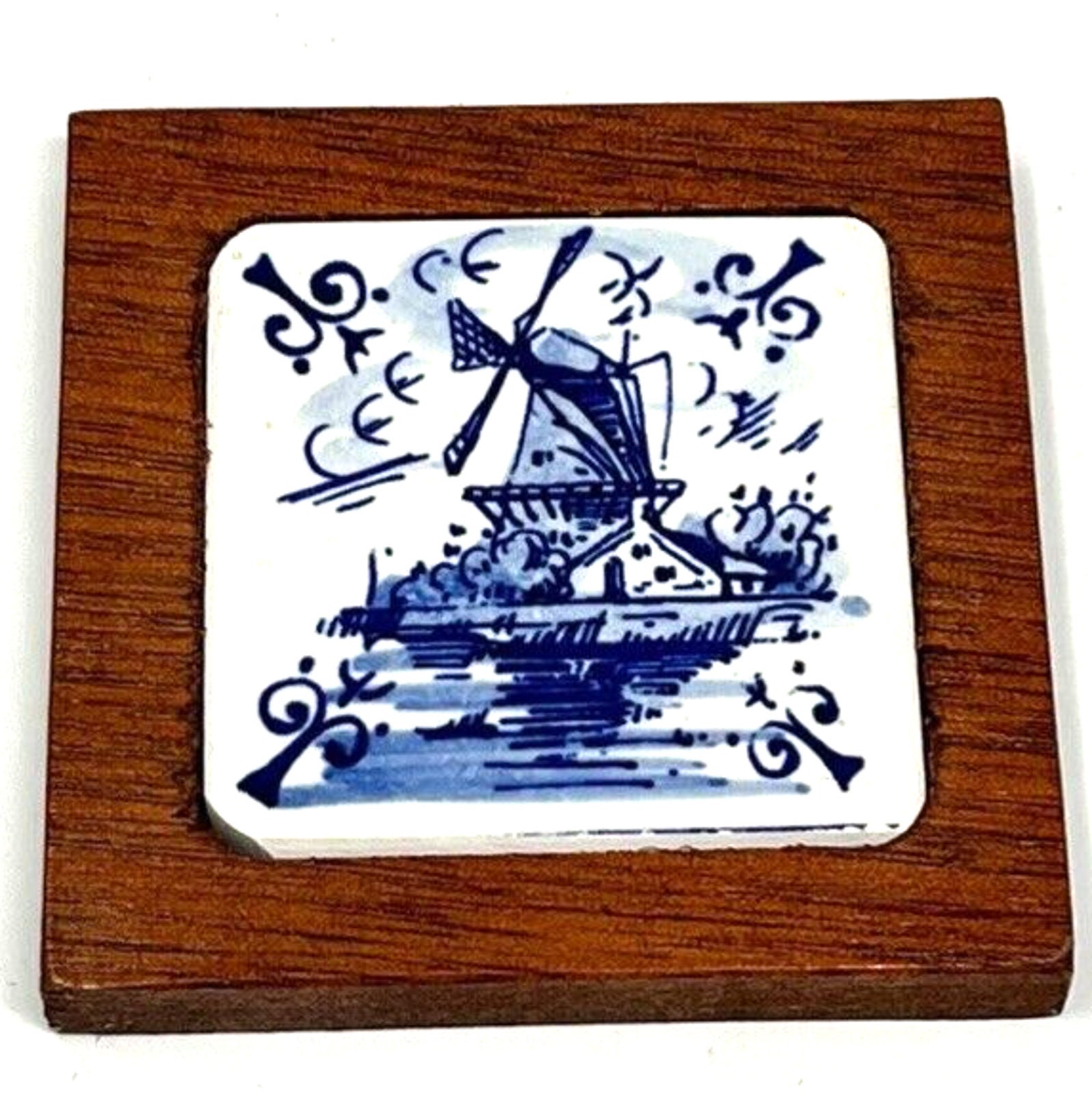 Antique Dutch Blue Delft Tile Set on Wood Frame - Etsy