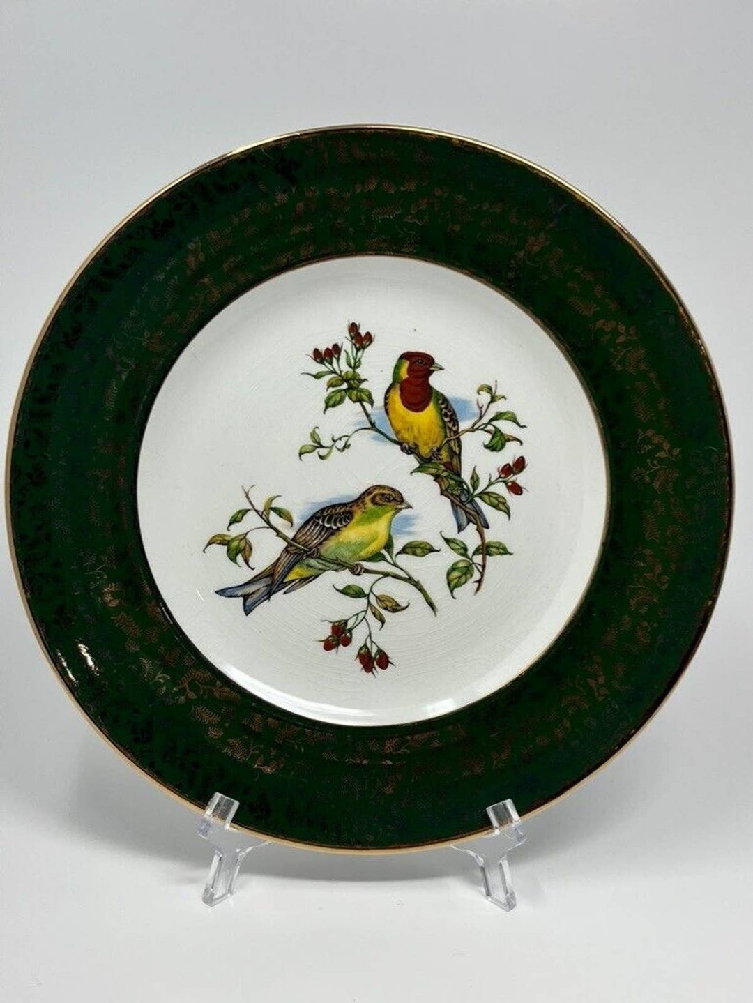 Vinatge Decorative Bird Plate Wood & Sons Berslem England Ralph Moses ...