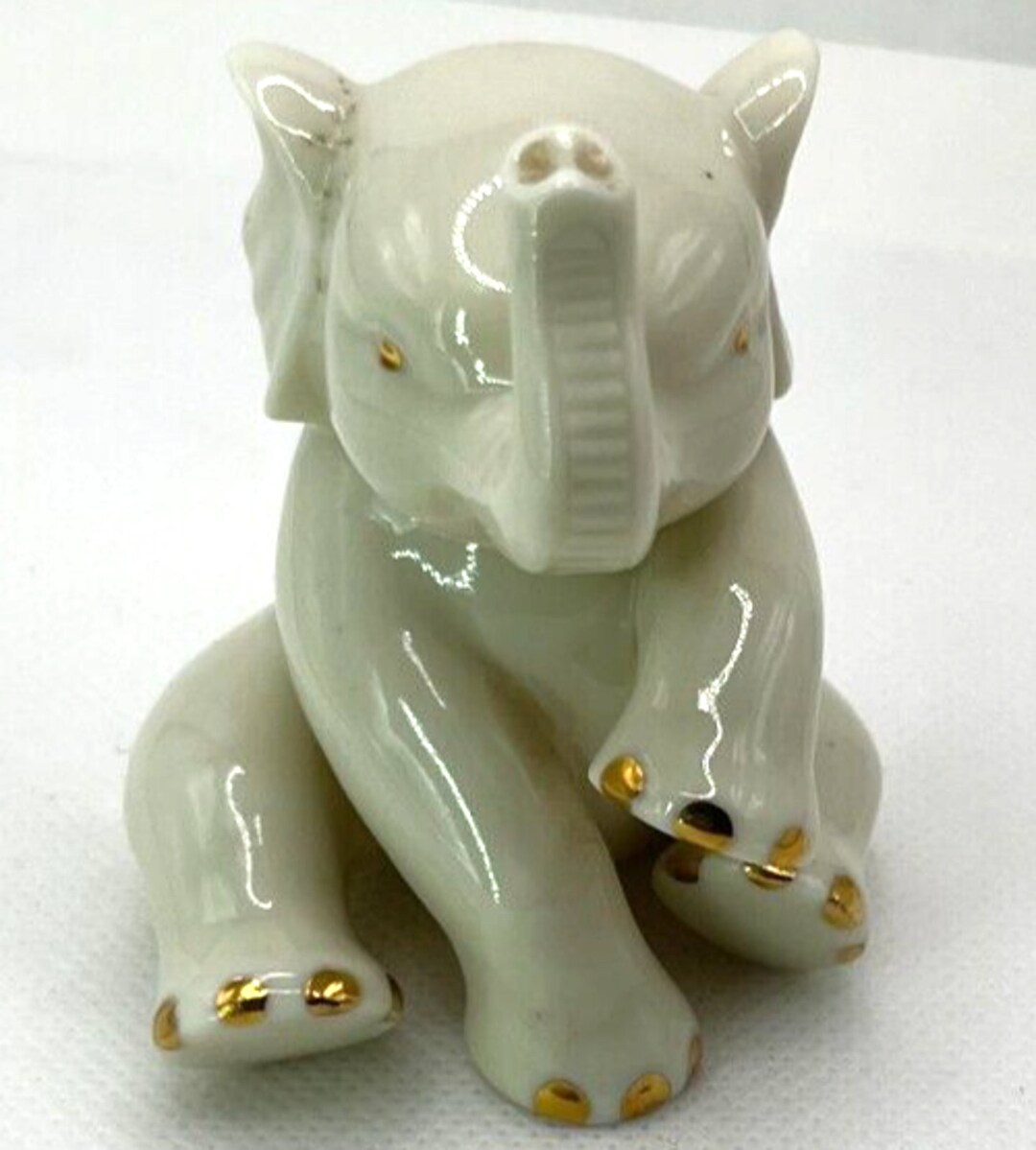 Lenox Porcelain Elephant Figurine Trunk up 3" Tall Vintage - Etsy