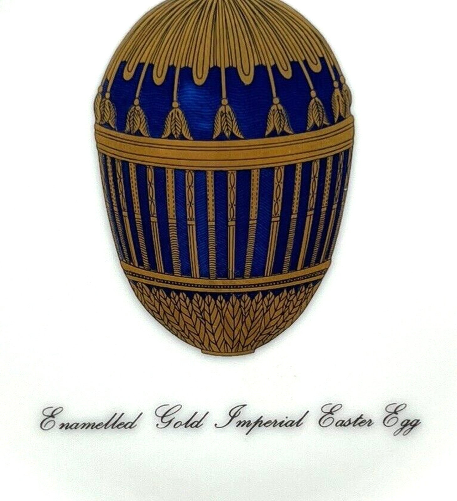Faberge Imperial Egg 'enamelled Gold Imperial Easter Egg 6 Plate - Etsy