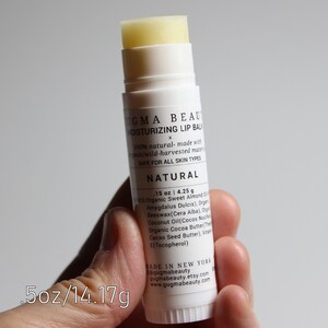 All Natural Unflavored Lip Balm | Natural Organic Ingredients | Small ...