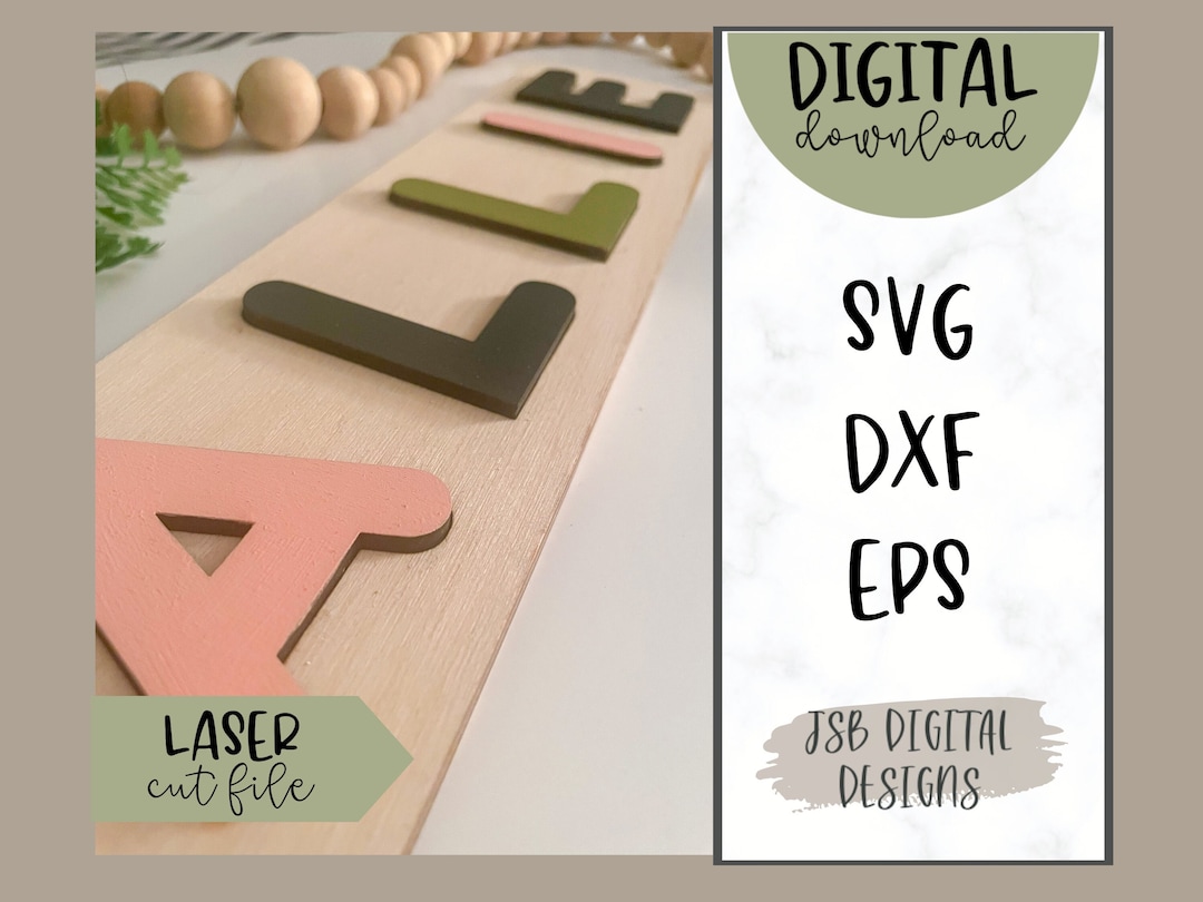 Name Puzzle SVG File | Glowforge Laser Cut File (digital Download) - Etsy