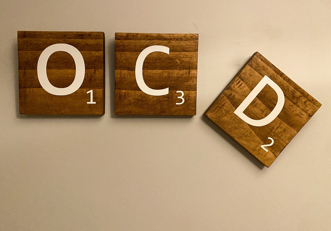 Giant Wooden OCD Scrabble Tiles Wall Art - Etsy