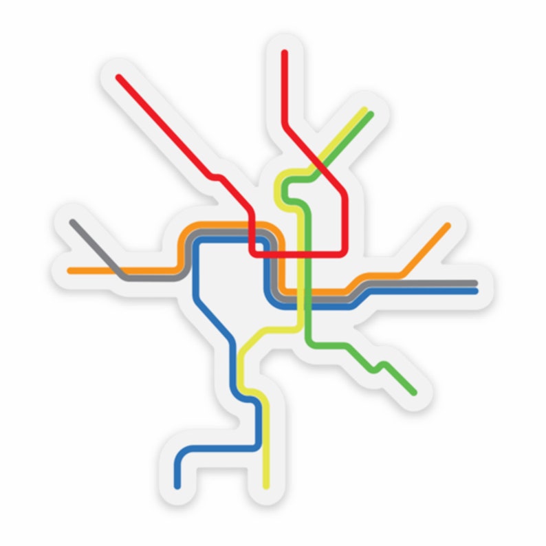 DC Metro Line Art Vinyl Sticker - Etsy