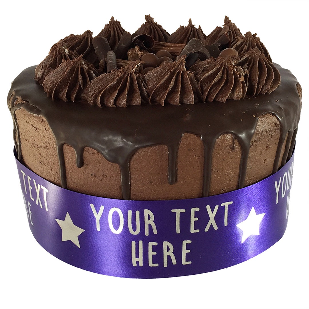 Personalised Cake Ribbon - Any Text - Any Colour Ribbon - 1m Long ...