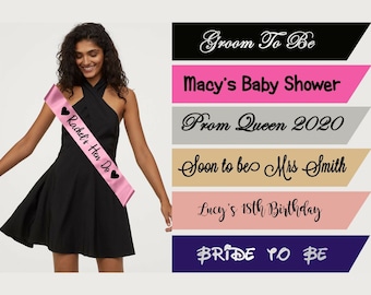 Plain Sash Hot Pink Make Your Own Sash Add Your Own Text - Etsy