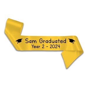 Personalised Nursery Graduation Sash - Add Any Name and Year ...