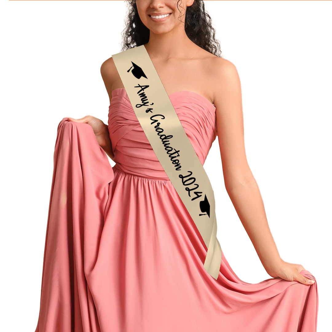 Personalised Graduation Sashes - Add Any Name and Year - Graduation ...