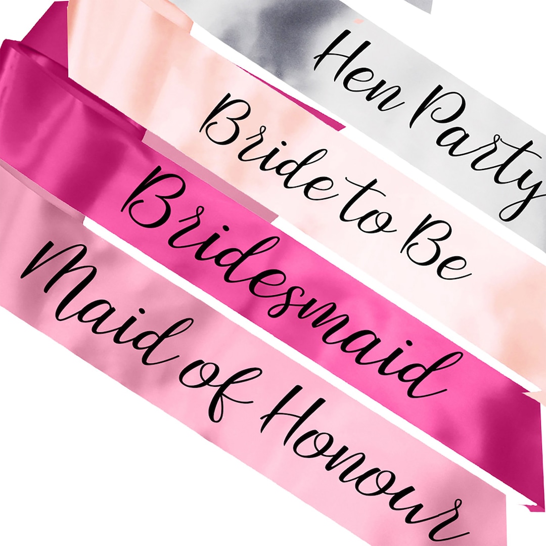 Hen Party Sash - Hen Night - Bride to Be - Bridesmaid - Maid of Honour ...