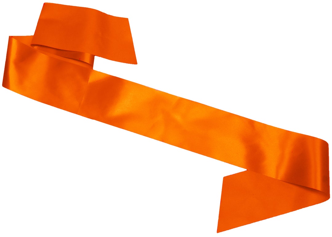Plain Sash - Orange - Make Your Own Sash - Add Your Own Text and ...