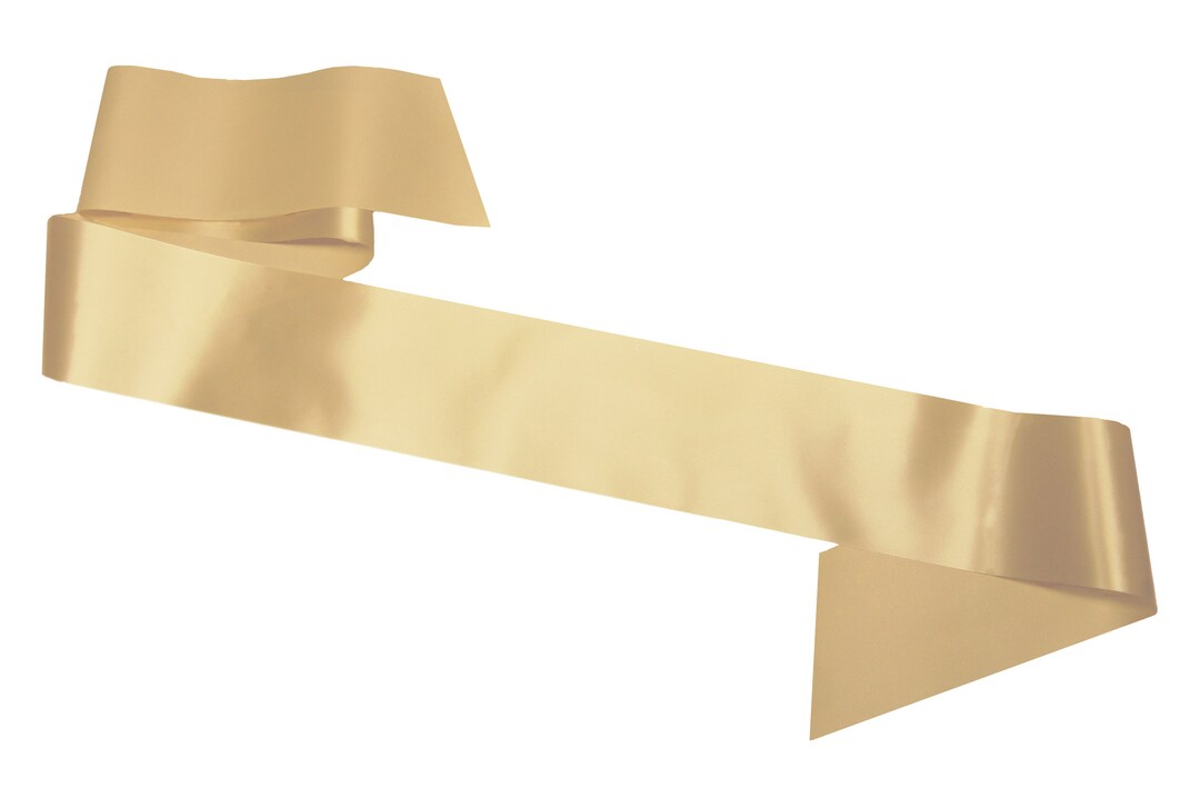 Plain Sash - Gold - Make Your Own Sash - Add Your Own Text and ...
