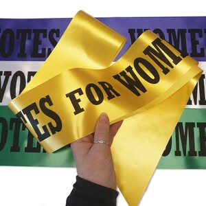 Votes for Women Suffragette Sash - Green, Purple, Yellow, White ...