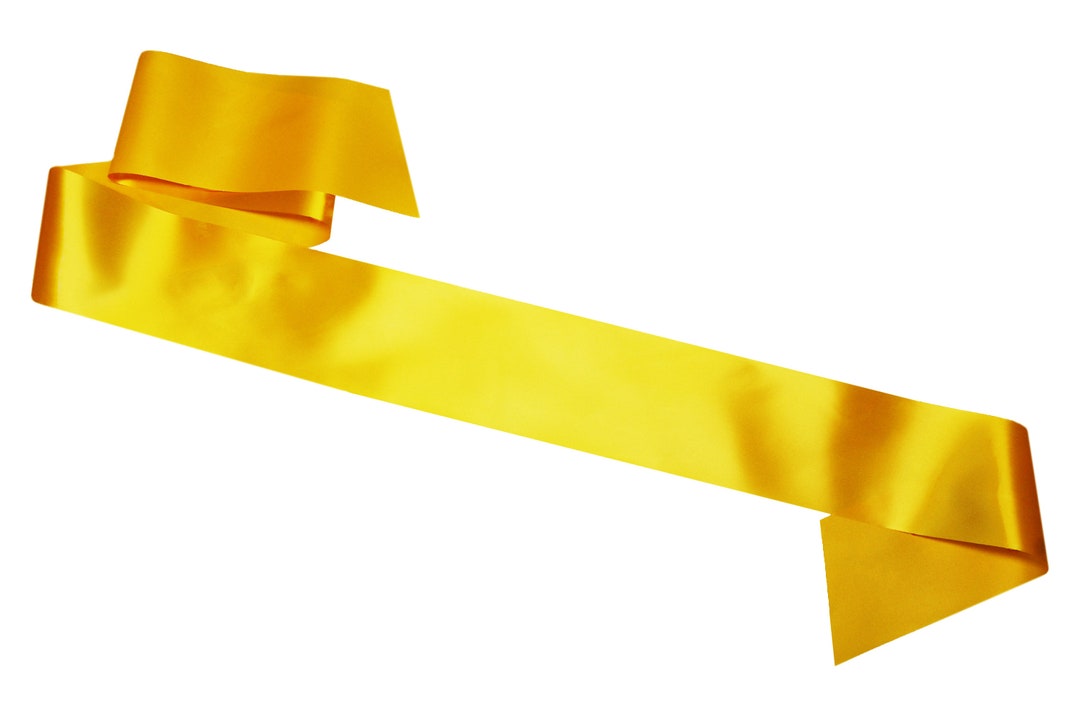 Plain Sash - Yellow - Make Your Own Sash - Add Your Own Text and ...