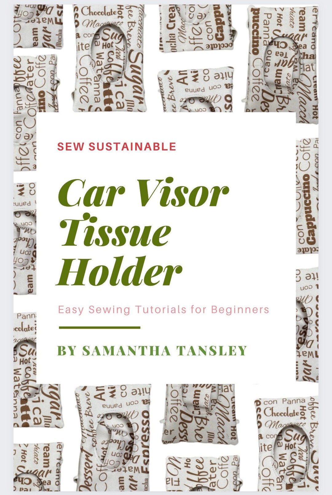 Car Visor Tissue Holder - DIY Sewing Pattern - Etsy