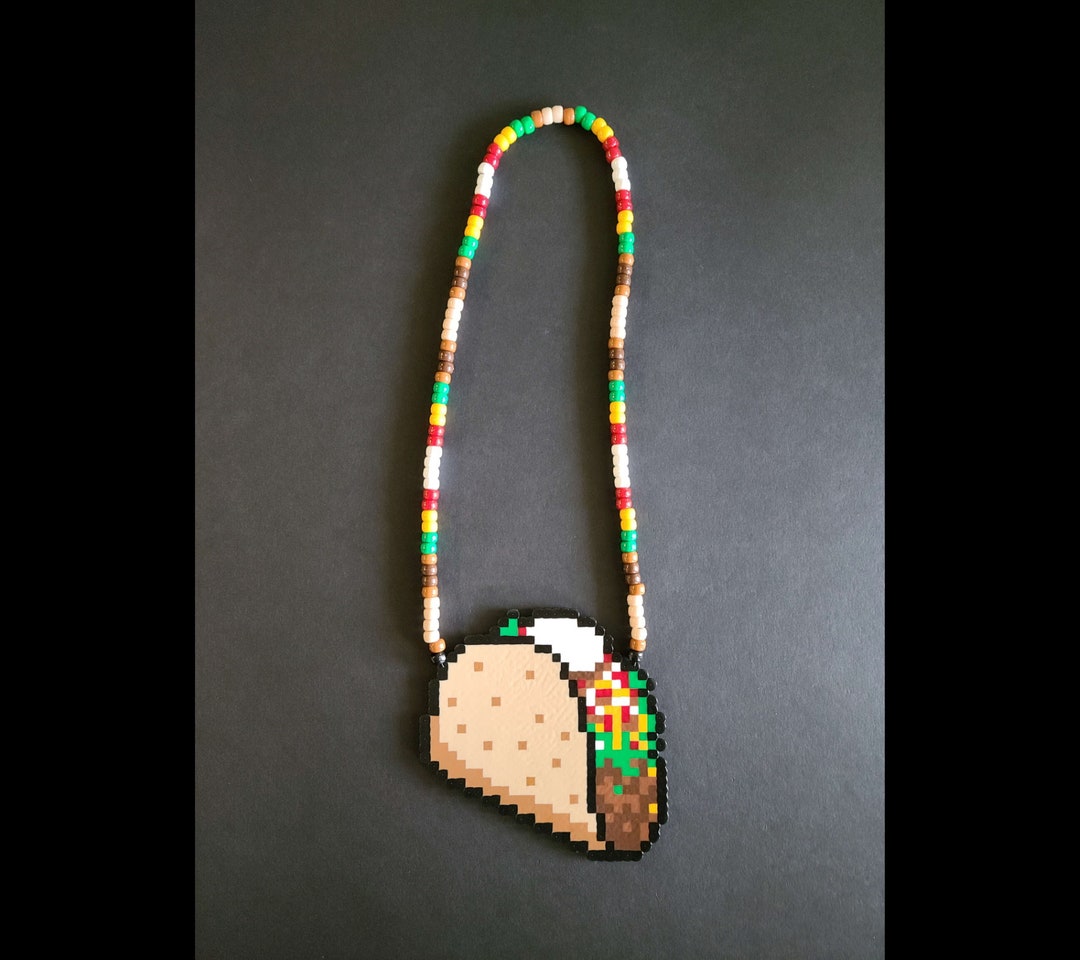 Taco Perler Kandi Necklace - Etsy