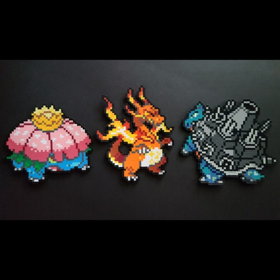 Gigantamax Venusaur Charizard and Blastoise Perlers - Etsy
