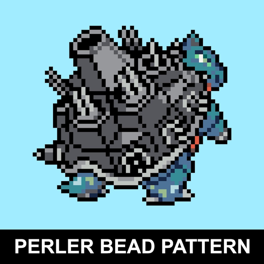 Gigantamax Blastoise Perler Bead Pattern PDF | Pokemon Fuse Bead Pixel ...