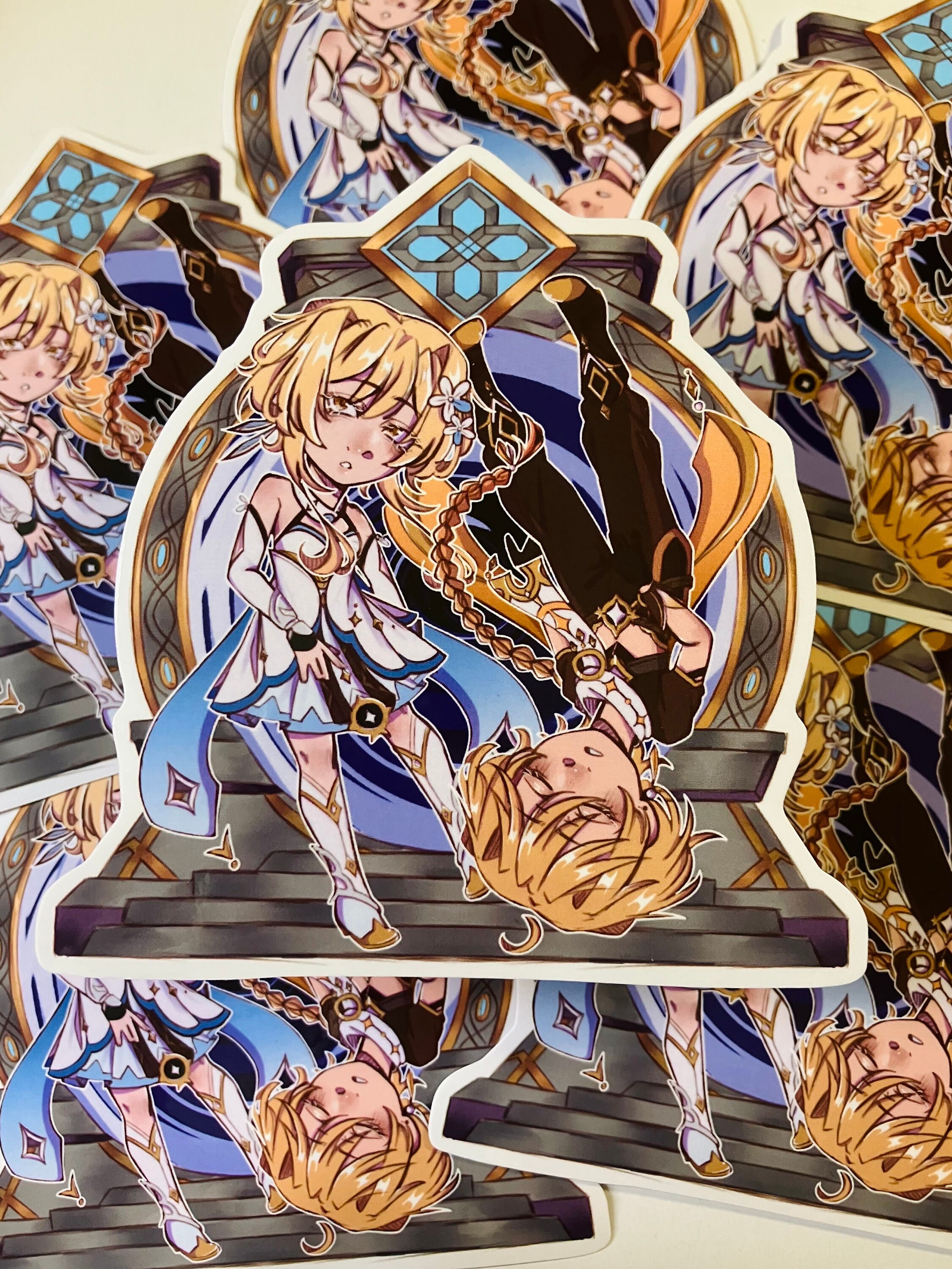Genshin Impact Aether and Lumine Sticker - Etsy
