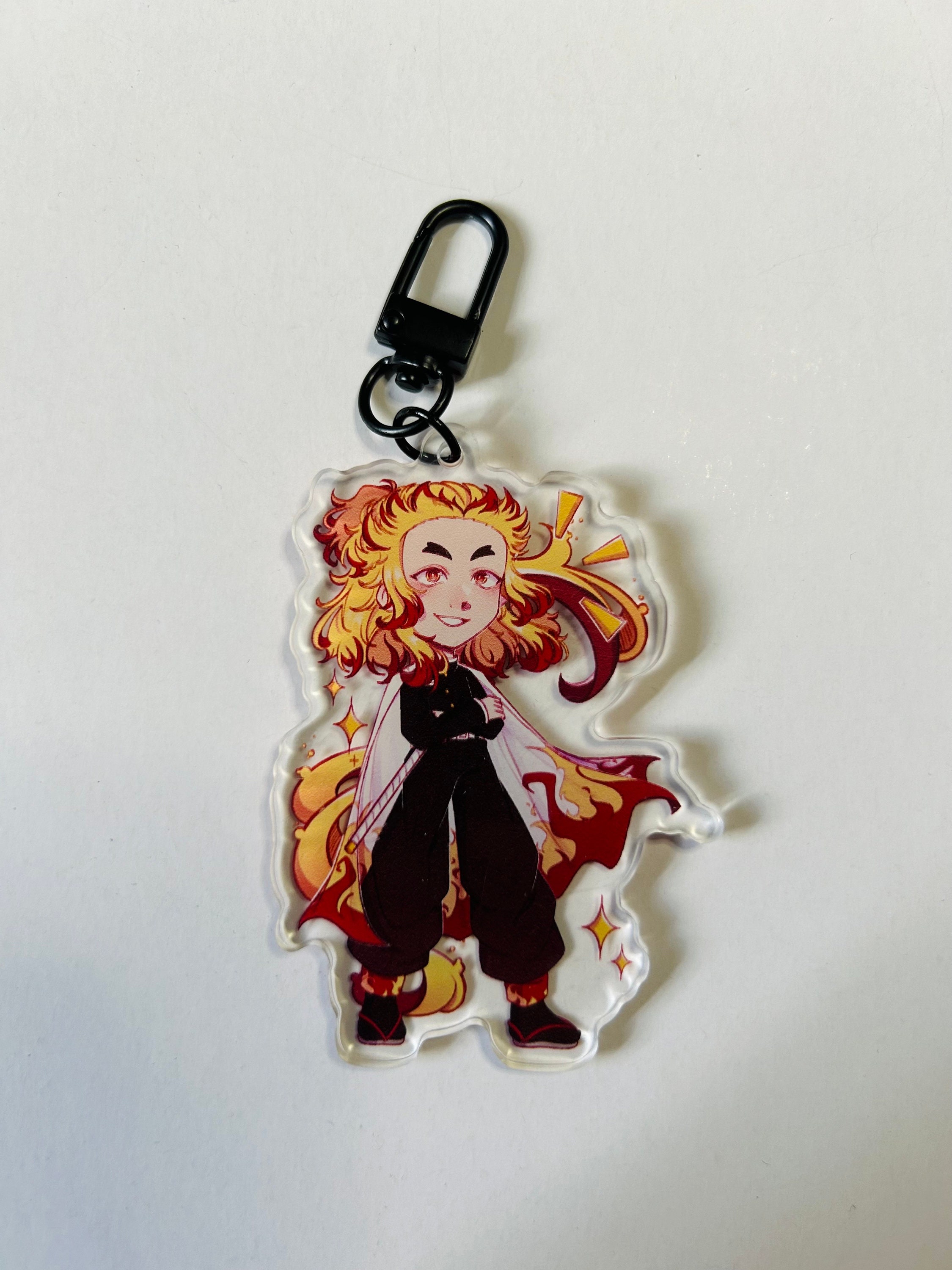 KNY Demon Samurai Anime Matching Keychain Set - Etsy