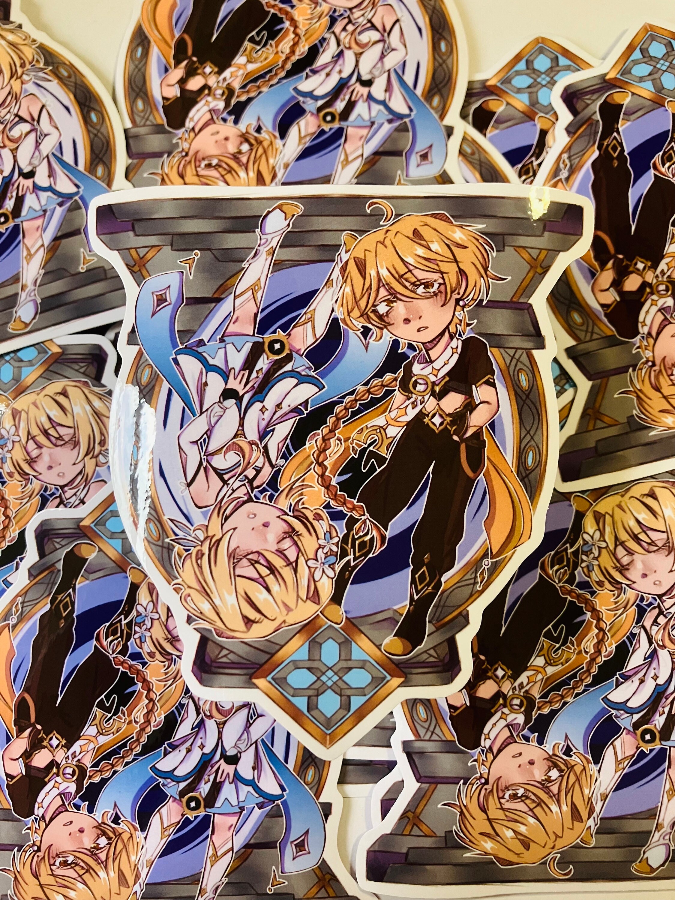 Genshin Impact Aether and Lumine Sticker - Etsy