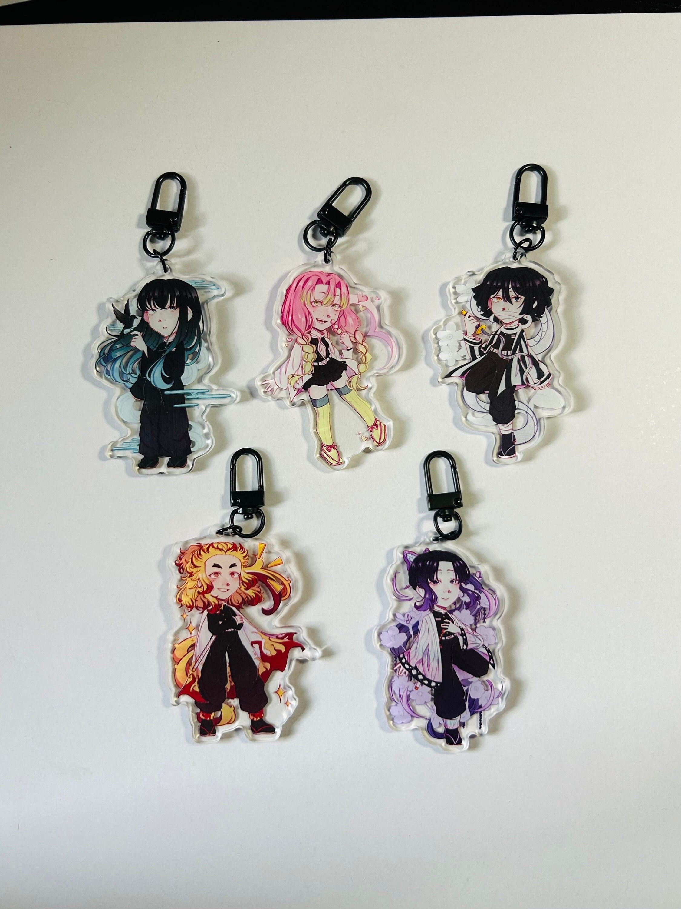 KNY Demon Samurai Anime Matching Keychain Set - Etsy