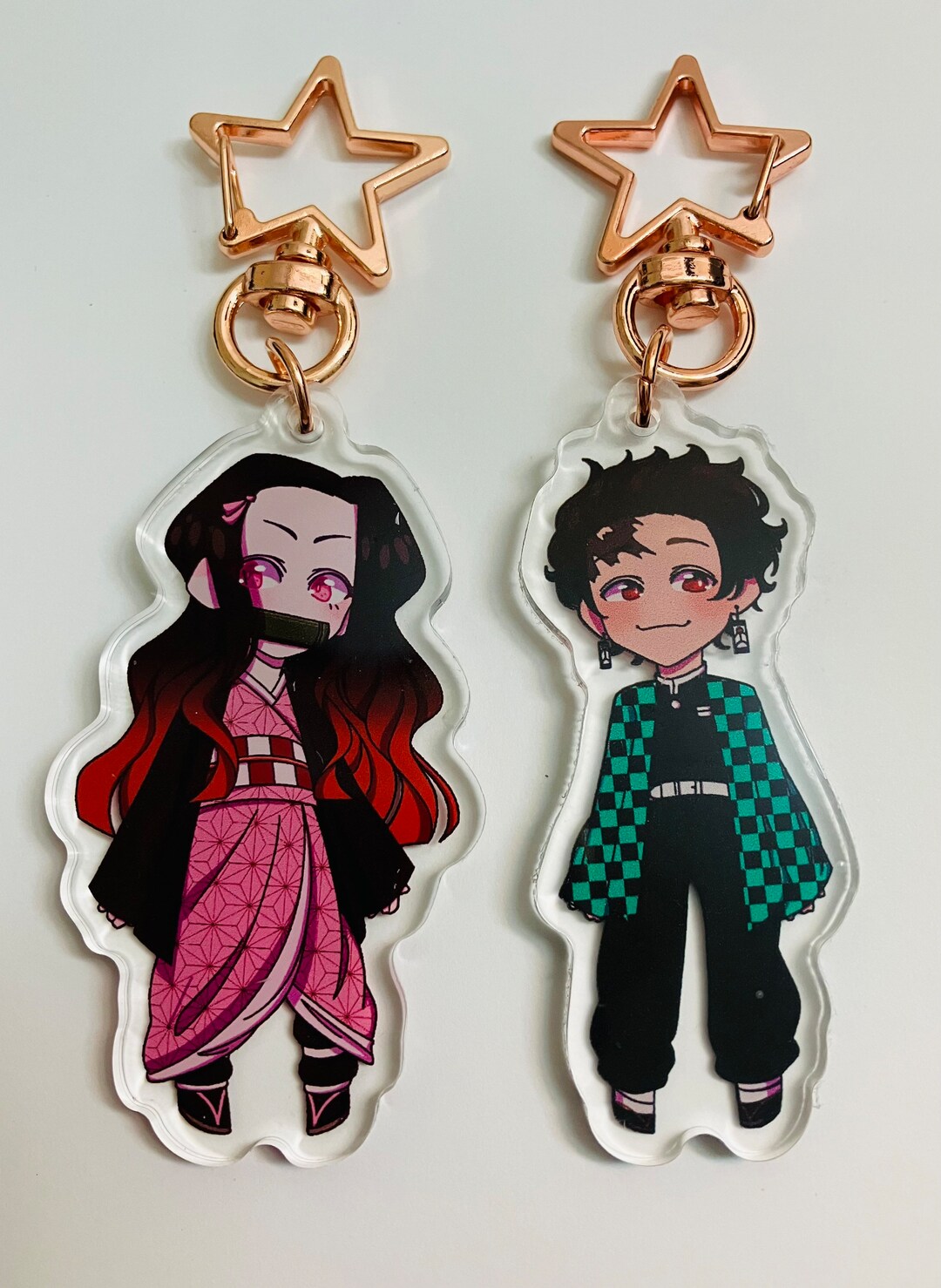 Cute Demon Sword Anime Keychain Set - Etsy