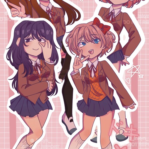 Doki Doki Literature Club Wedding Dress Natsuki double - Etsy