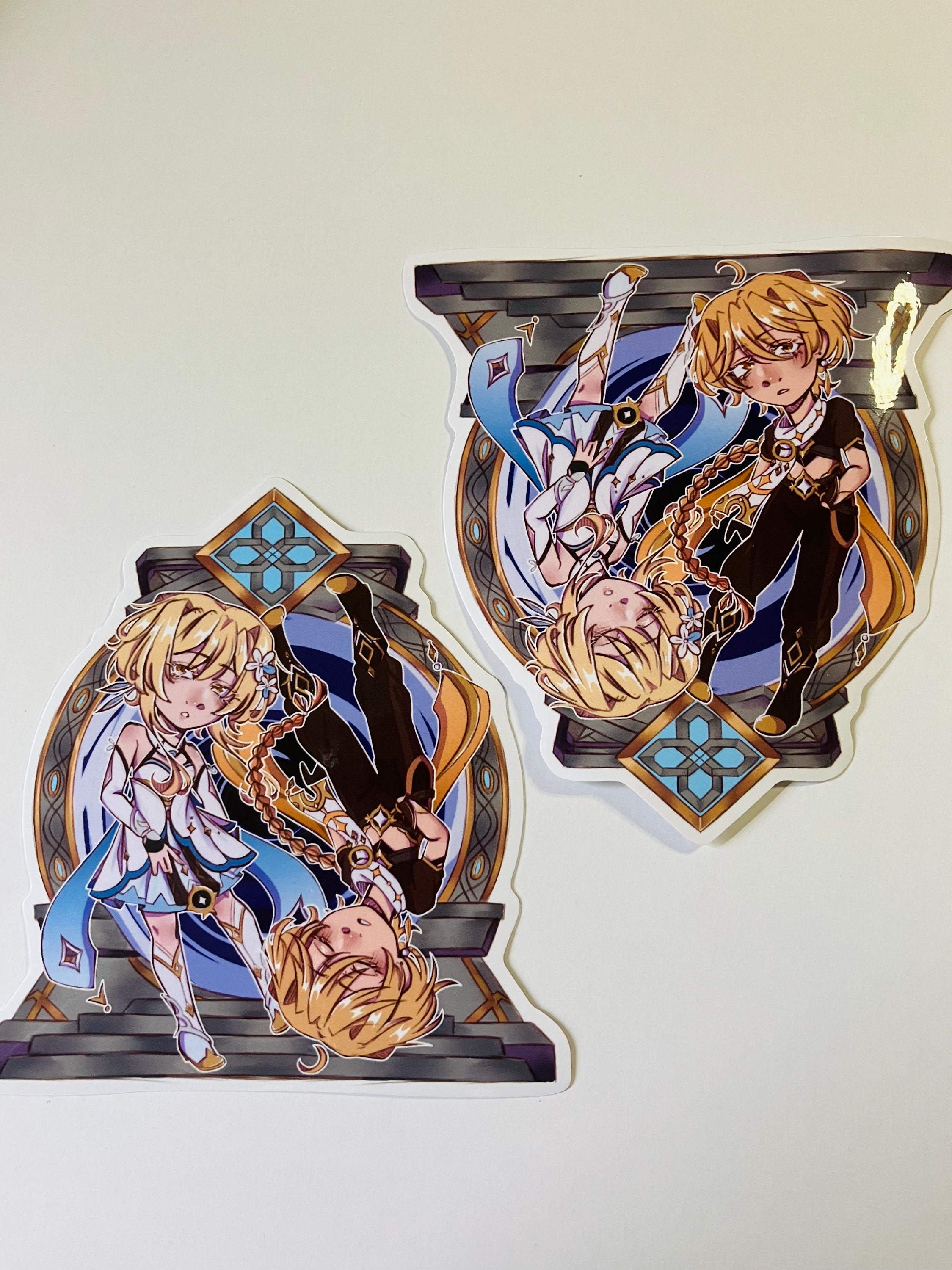 Genshin Impact Aether and Lumine Sticker - Etsy